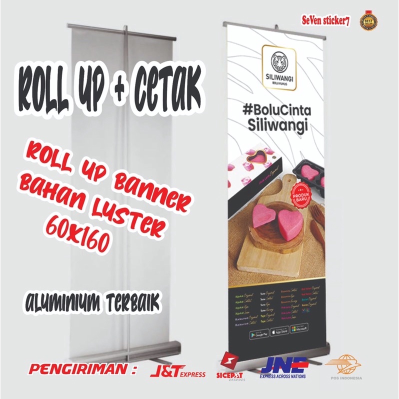 Jual Cetak print roll up banner + kaki roll up ukuran 60X160 (bahan luster ) indoor | Shopee ...