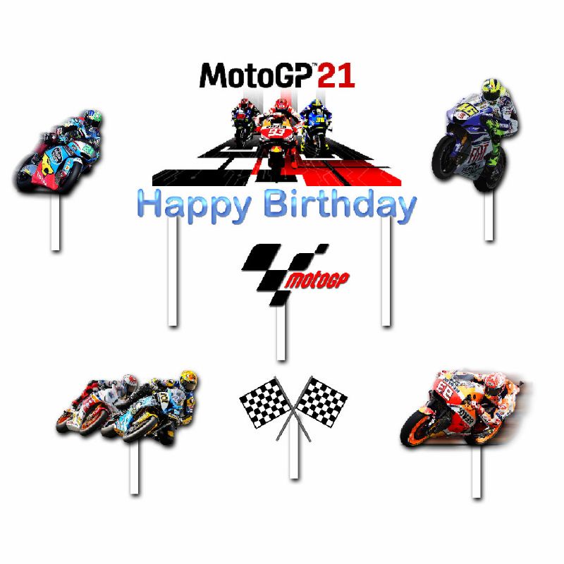Jual cake Topper motogp happy birthday | Shopee Indonesia