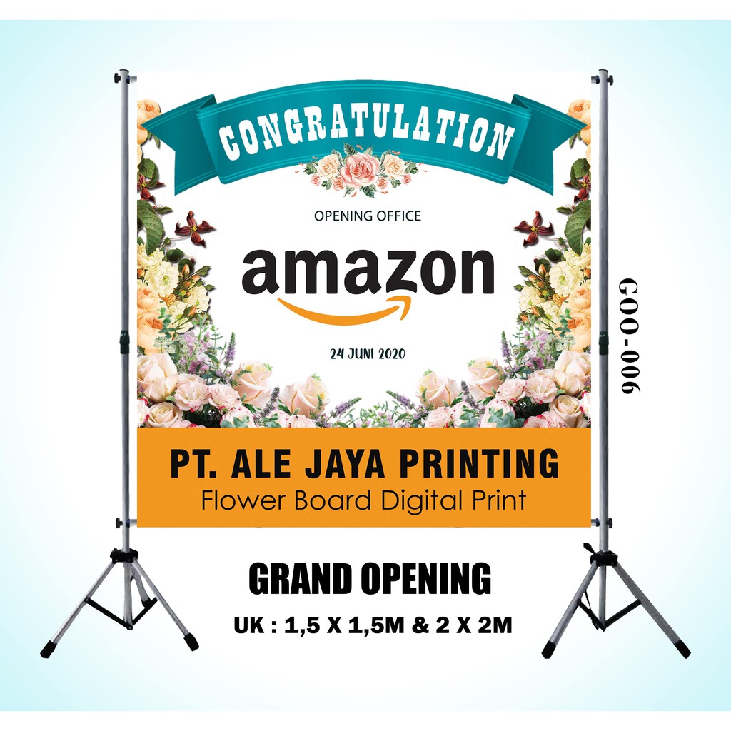 Jual KARANGAN BUNGA GRAND OPENING DIGITAL PRINTING TRIPOD BACKDROP GO2 ...