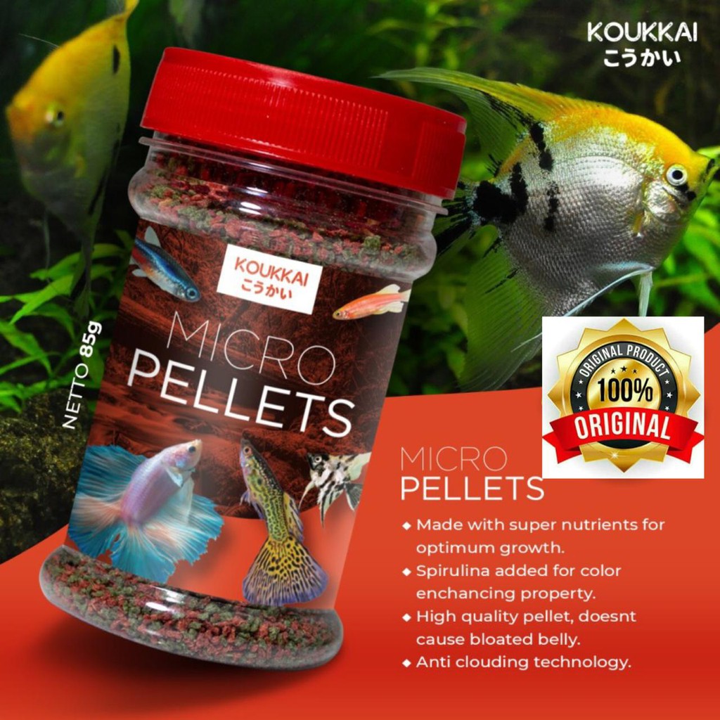 Jual MICRO PELLETS - Pelet Makanan Pakan Pellet Ikan Hias KOUKKAI ...