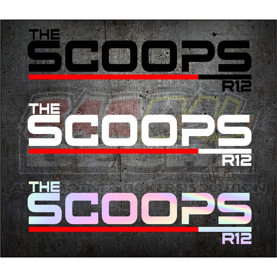 Jual STIKER CUTTING HELM MOTOR HONDA SCOOPY LOGO THE SCOOPS R12 STICKER ...