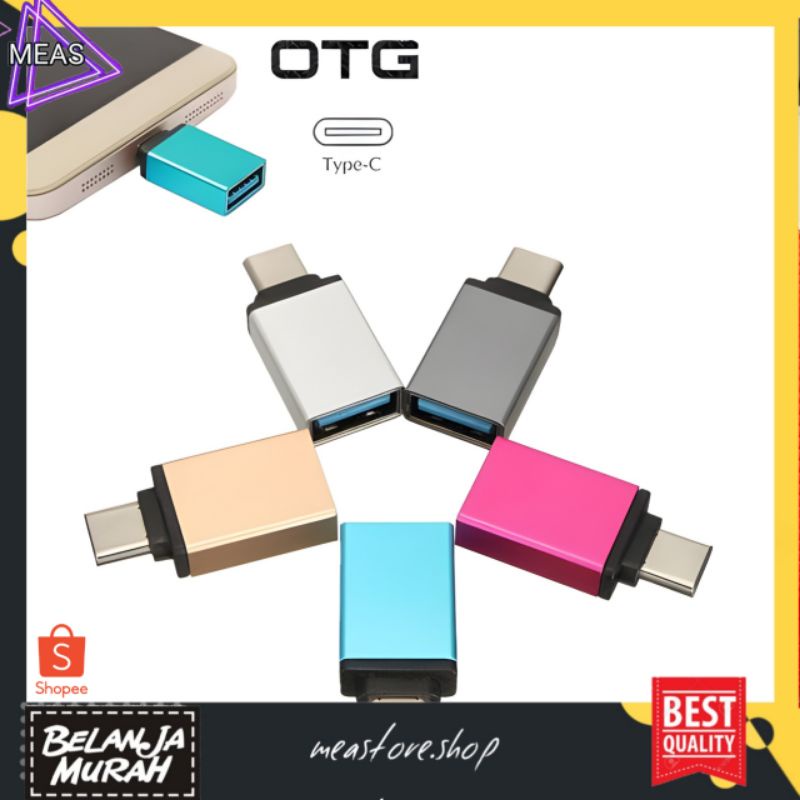 Jual MEASTORE Otg Type C To Usb Port / Otg Plug Connector | Shopee Indonesia