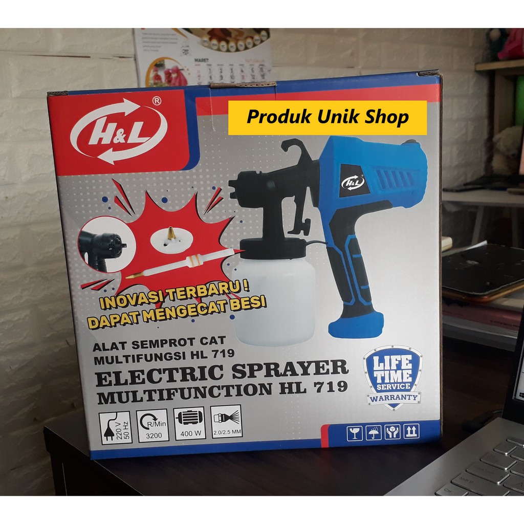 Jual Spray Gun Listrik Elektrik Semprot Cat HL 719 Electric Bisa Dengan ...