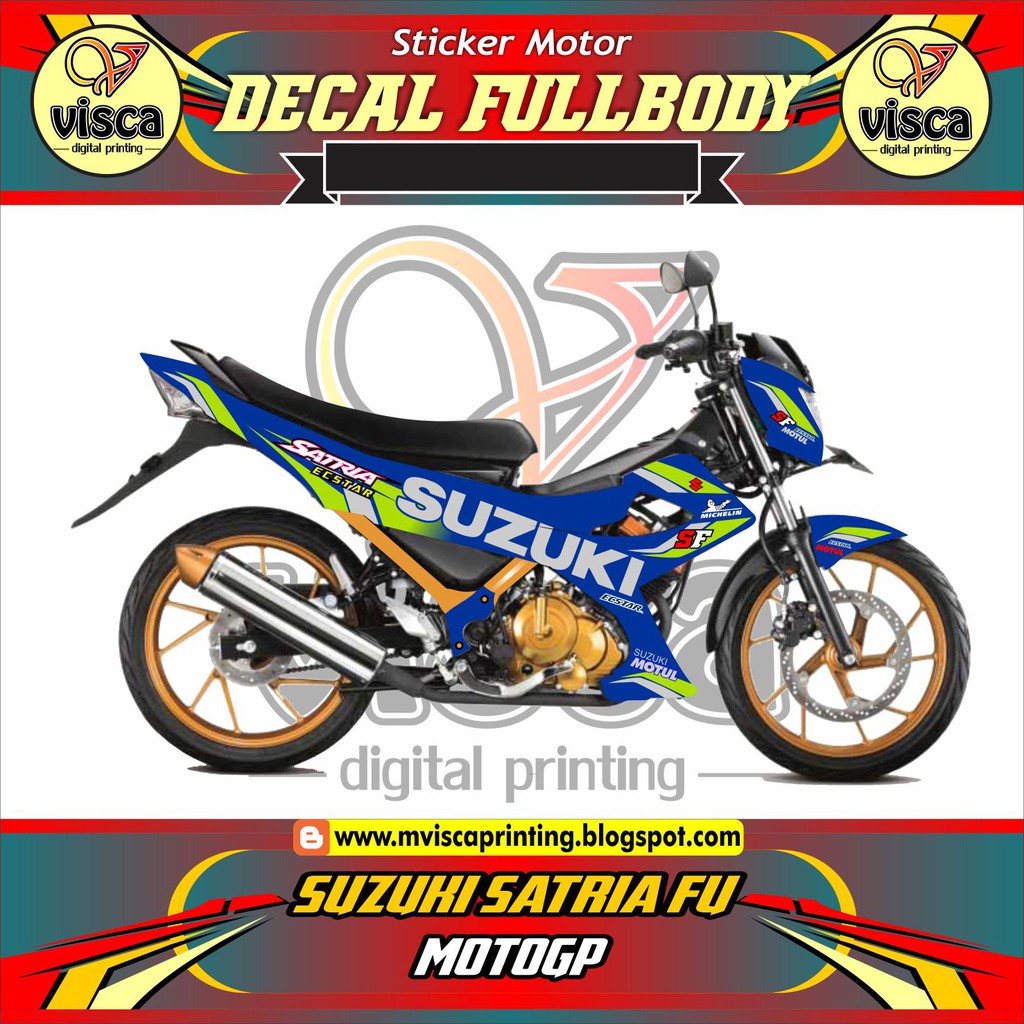 Jual STIKER VARIASI MOTOR SATRIA FU DECAL STRIPING FULL BODY SATRIA FU ...