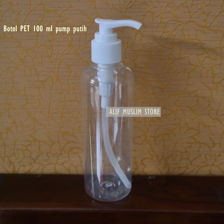 Jual BOTOL PET 100 ML BENING TUTUP PUMP PUTIH/NATURAL | Shopee Indonesia