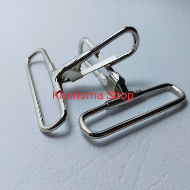 Jual Pengait tas kotak/ Ring kait besi murah 3,8cm / cantolan besi 3,8 ...