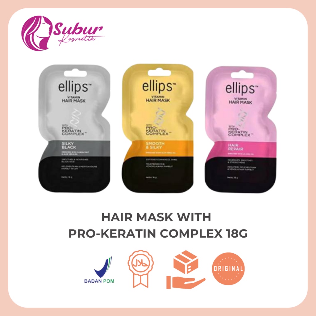 Jual Ellips Hair Mask With Pro-Keratin Complex 18G | Shopee Indonesia