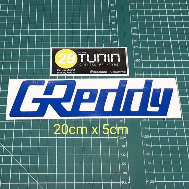 Jual Cutting sticker stiker oracal mobil Greddy 20cm x 5cm | Shopee ...