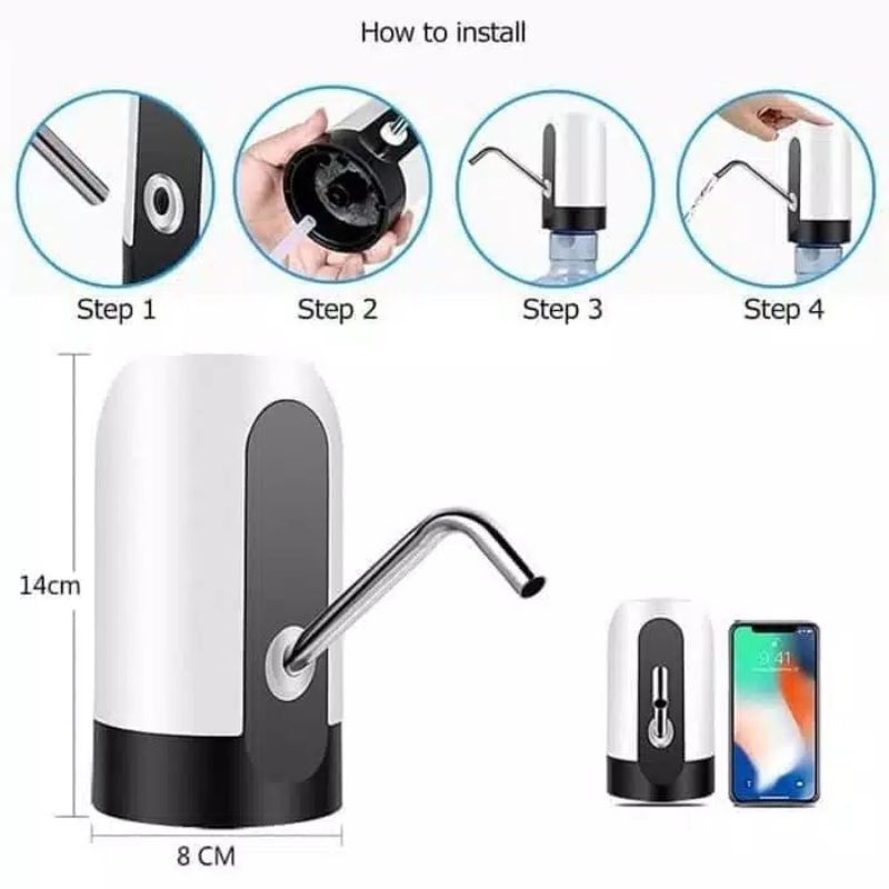 Jual POMPA GALON ELEKTRIK POMPA AIR ELEKTRIK CHARGER | Shopee Indonesia