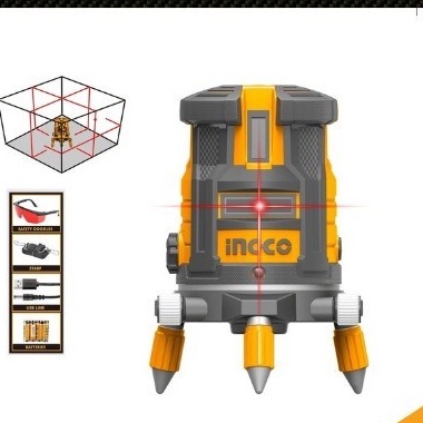 Jual INGCO HLL306505 - ALAT PENGUKUR DIMENSI RED 5 LINE SELF LEVELING ...