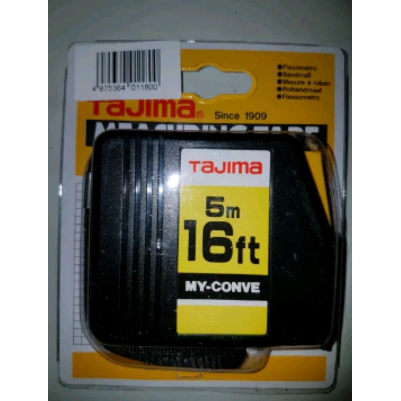Jual TAJIMA Meteran Roll 5 Meter - Measuring Tape MY-CONVE 16ft Made in Japan | Shopee Indonesia