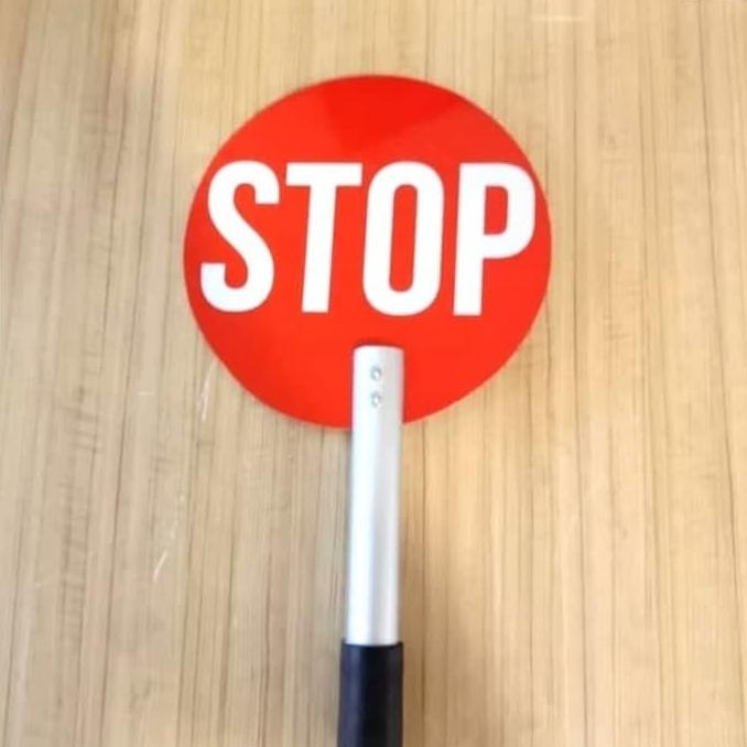 Jual Sign Plat K3 Rambu Safety Stop Bolak Balik Go Ukuran Diameter 20Cm ...