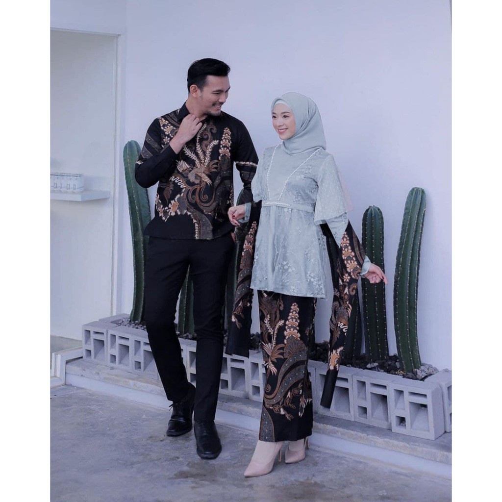 Jual BATIK COUPLE KEBAYA TUNANGAN SET LAMARAN WISUDA NIKAHAN WANITA TERBARU MODERN CP DEVINDA 2 ...
