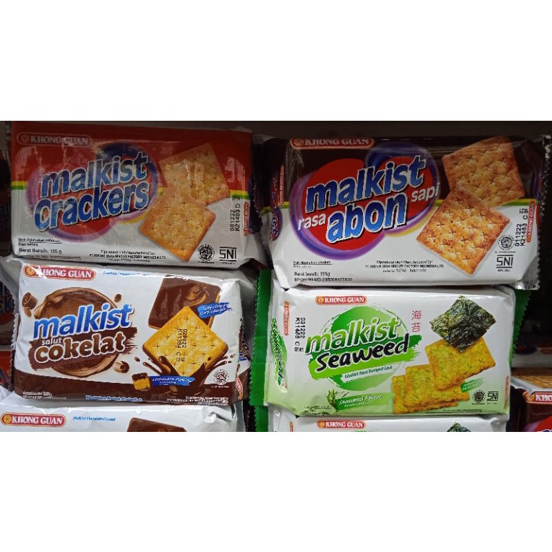 Jual Malkist KhongGuan Rasa Crackers/ Cokelat/ Rumput laut/ Abon Sapi ...