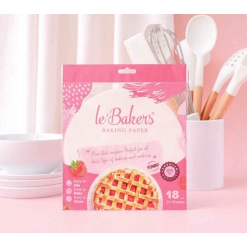 Jual Le Bakers 18cm Baking Paper Round Bulat isi 20 lembar | Shopee ...
