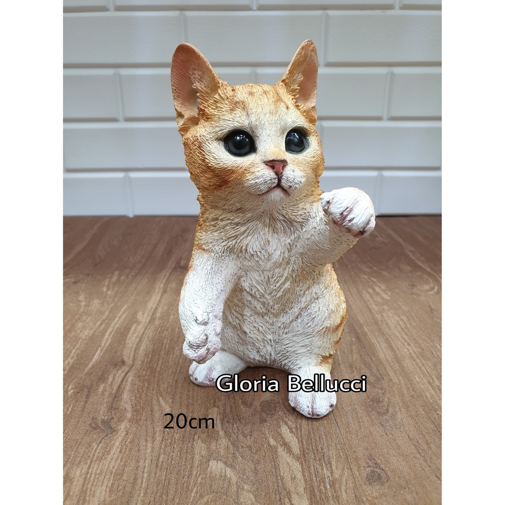 Jual patung pajangan miniatur kucing kuning persia anggora catlovers ...