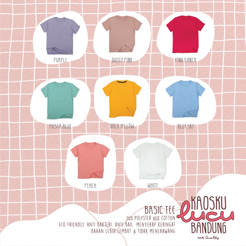 Jual Kaos polos anak unisex premium (1-12 Tahun) // tshirt Anak //atasan anak laki laki ...
