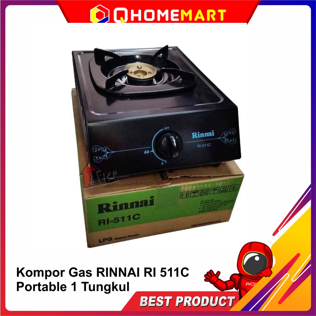 Jual Kompor Gas RINNAI RI 511C Portable 1 Tungku | Shopee Indonesia
