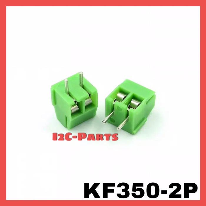 Jual KF 350 Green Terminal Block Hijau KF350 2 pin 2p Screw 3.5mm 2Pin PCB | Shopee Indonesia