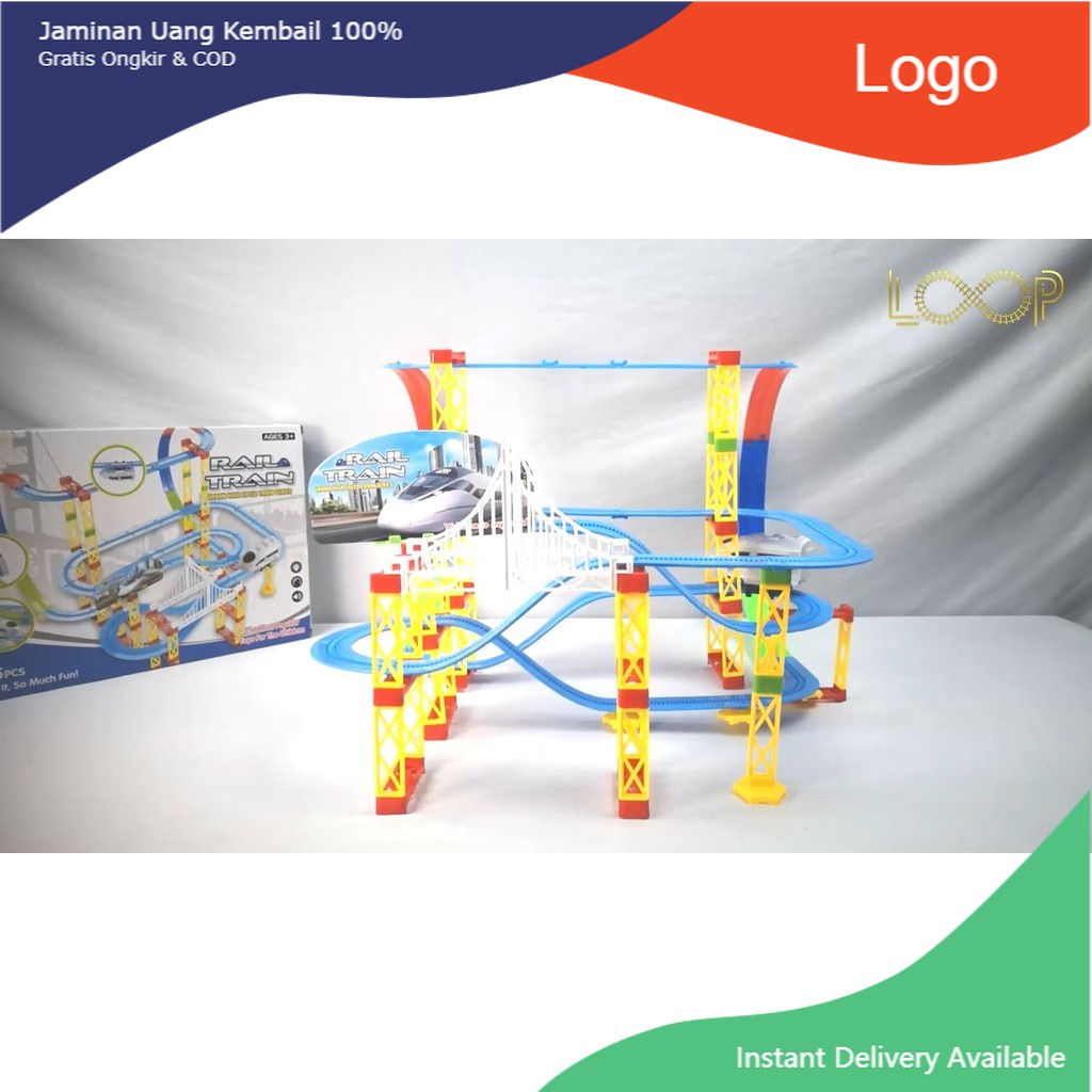 Jual Kereta MRT LRT Train Track Set Jalur Kereta Listrik Mainan LOOP ...