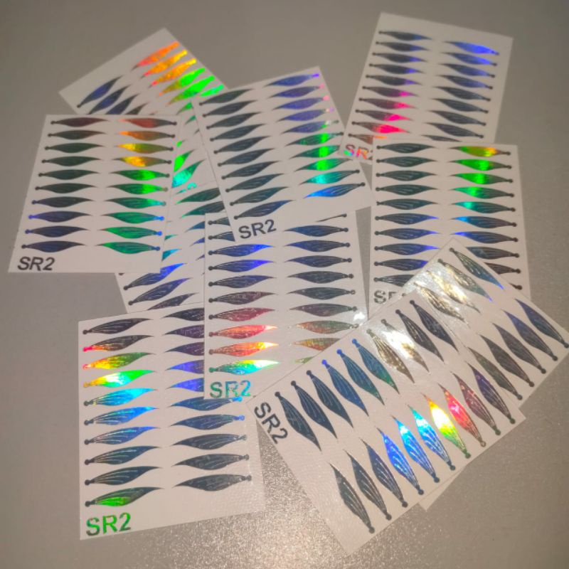 Jual Sticker sirip ikan 20 pcs crome cutting sticker Lure Metal Jig ...