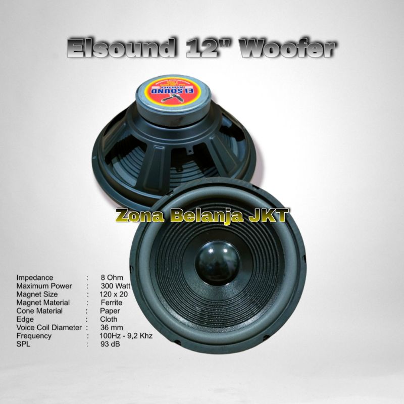 Jual SPEAKER ELSOUND 12 INCH WOOFER ORIGINAL | Shopee Indonesia