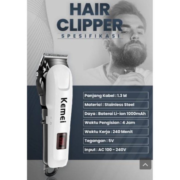 Jual Hair Clipper Kemei KM-809A Alat Mesin Cukur Rambut/alat potong rambut | Shopee Indonesia