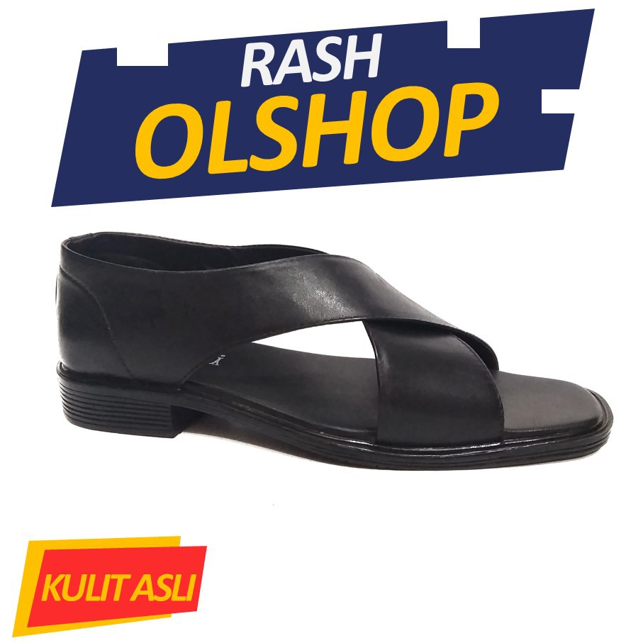 Jual Sepatu sandal model kenip silang bahan kulit asli sepatu sandal ...
