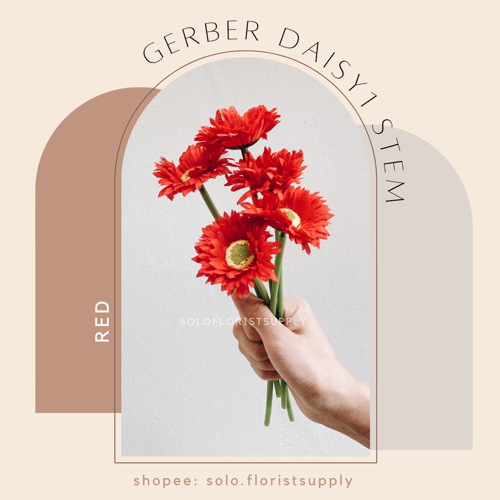 Jual 1 STEM GERBER DAISY FLOWER ARTIFICIAL BUNGA DAISY ASTER 1 TANGKAI ...
