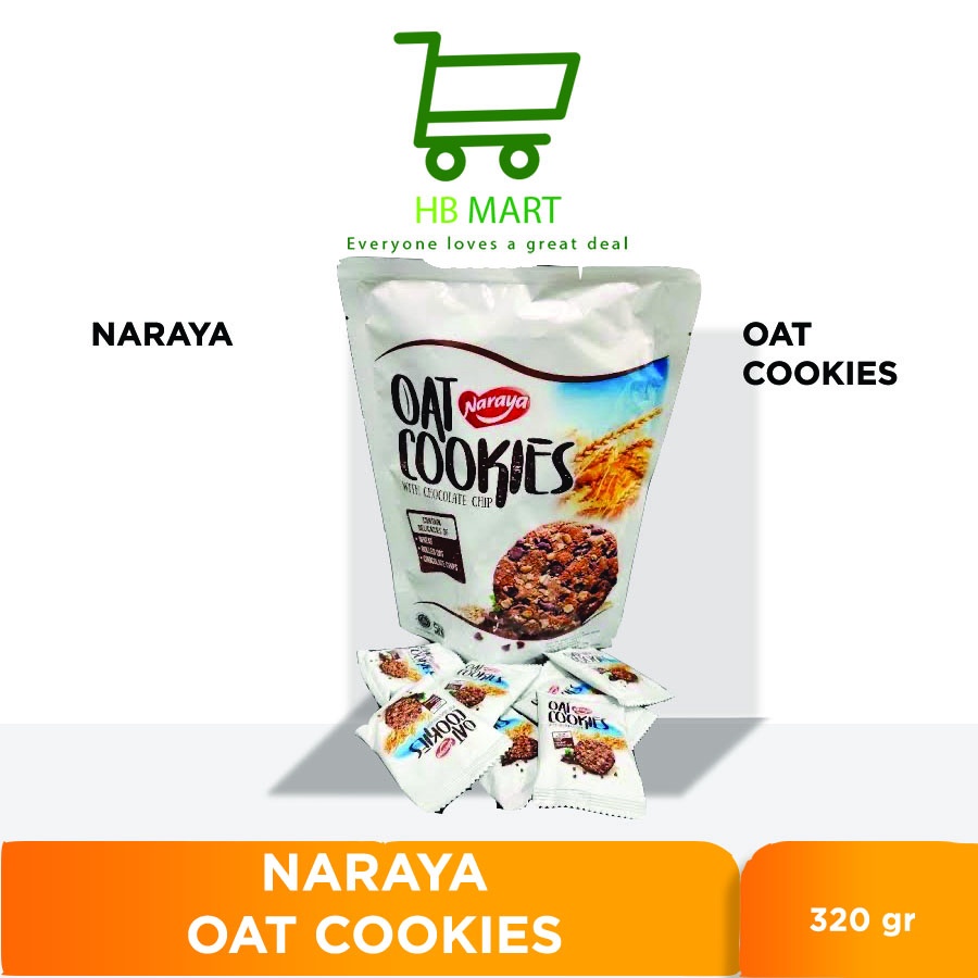 Jual Naraya Oat Cookies With Chocolate Chip / BUTTER RING 150g | Shopee ...