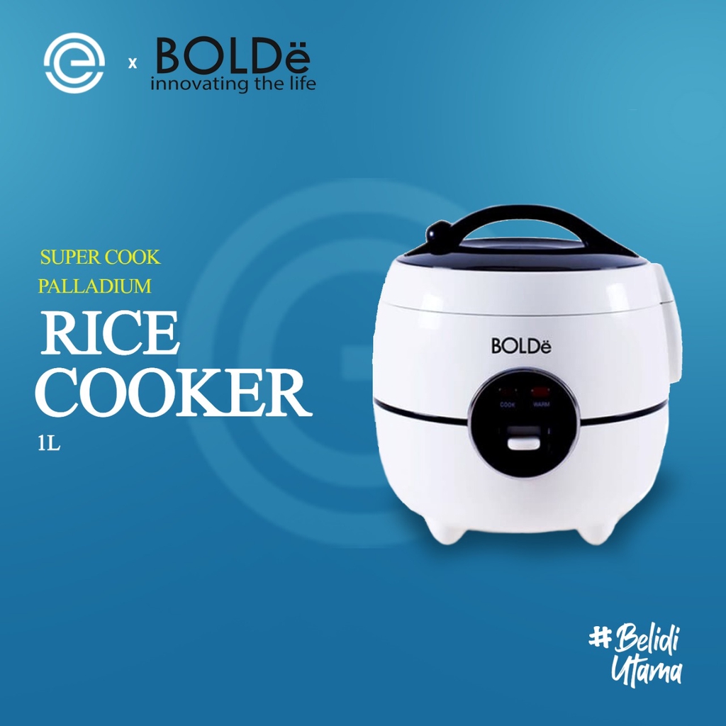 Jual BOLDe Rice Cooker 3D SUPER COOK 1 Liter - PALLADIUM | Shopee Indonesia