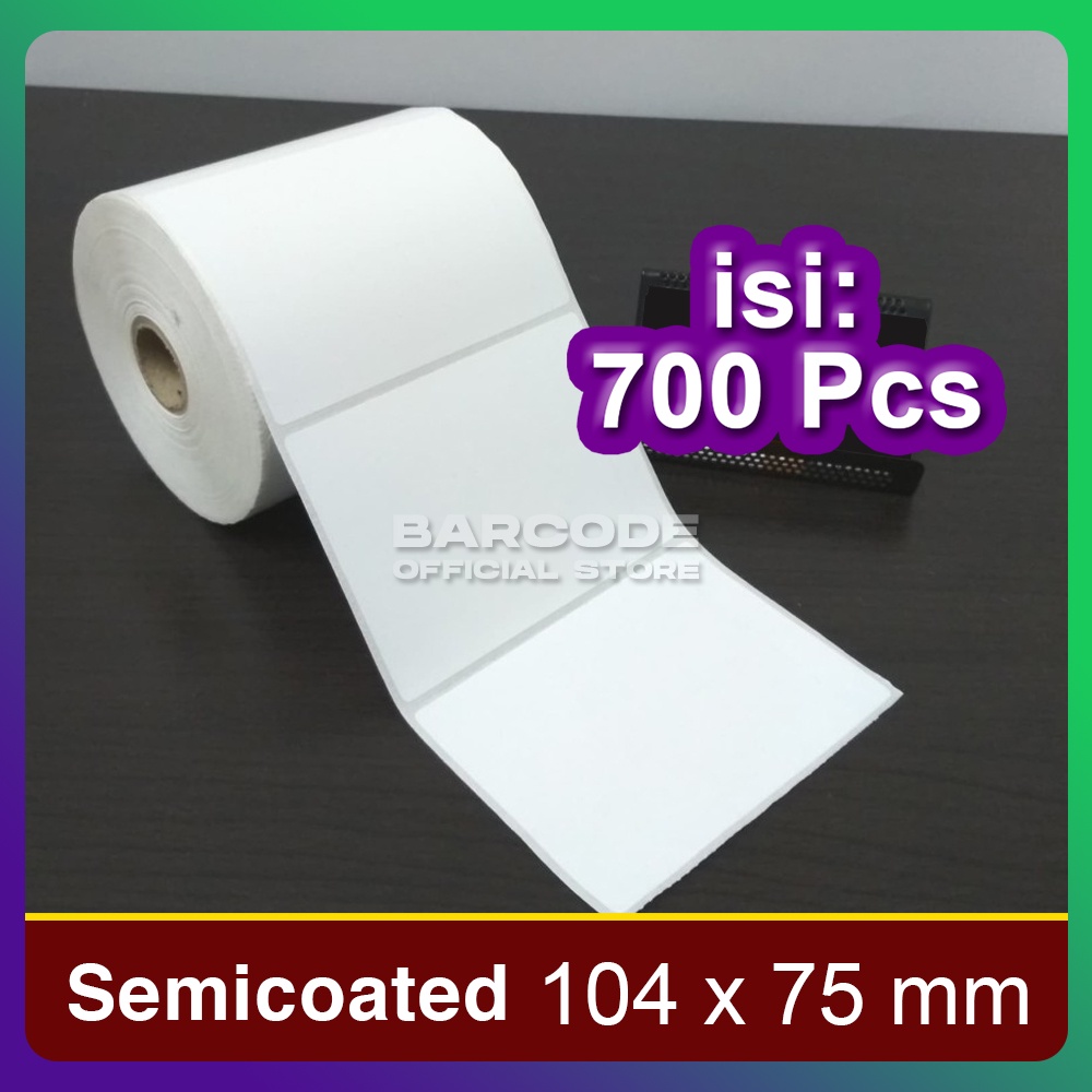 Jual Label Barcode104 x 75 mm 104x75mm 104x75 Kertas Sticker Semicoated ...