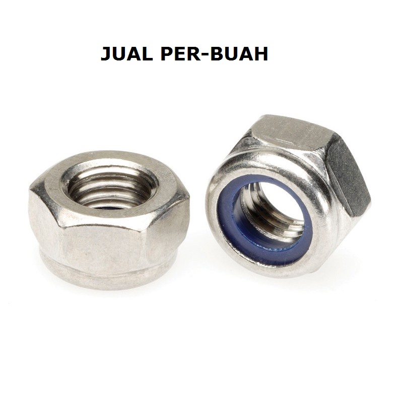 Jual Nylon Lock Nut m 5 Hex Mur Pengunci Sisipan Nilon Anti Slip Galvanis Mur Nylon m 5 Galvanis ...