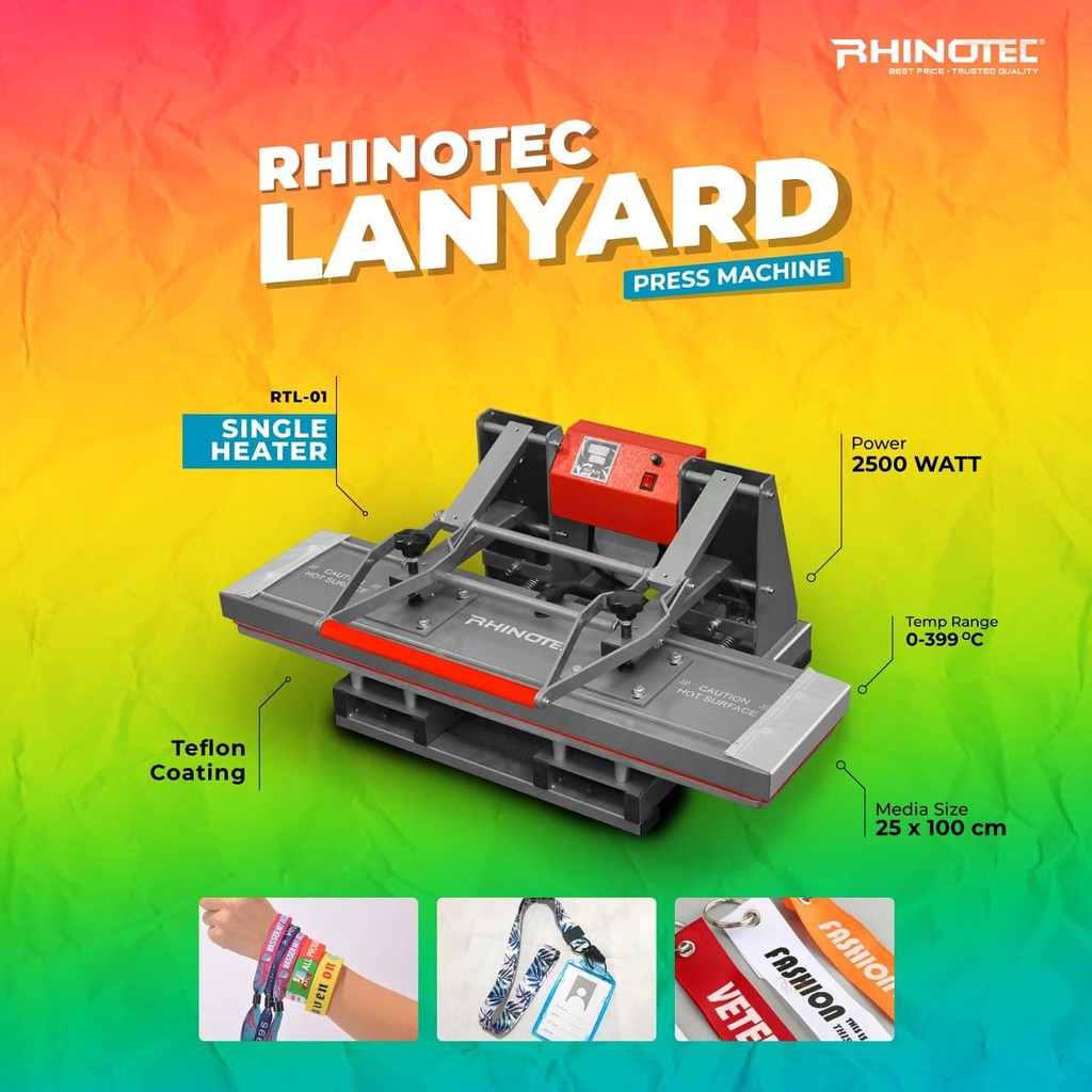Jual Rhinotec RTL-01 Mesin Press Lanyard Single Heater Sablon Custom ...