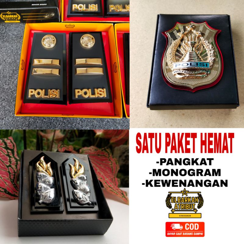 Jual SATU PAKET PANGKAT BINTARA DAN PERWIRA MONOGRAM KEWENANGAN POLRI ...