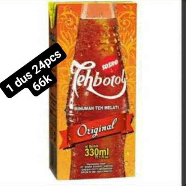 Jual Teh botol sosro 330ml kotak 1 dus | Shopee Indonesia