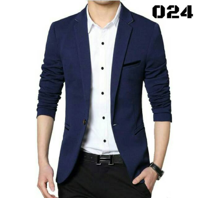 Jual Blazer pria biru nevi | Shopee Indonesia