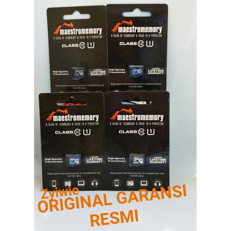 Jual Micro SD 8GB / 16GB / 32GB / 64GB MicroSD Class 10 Maestro ...