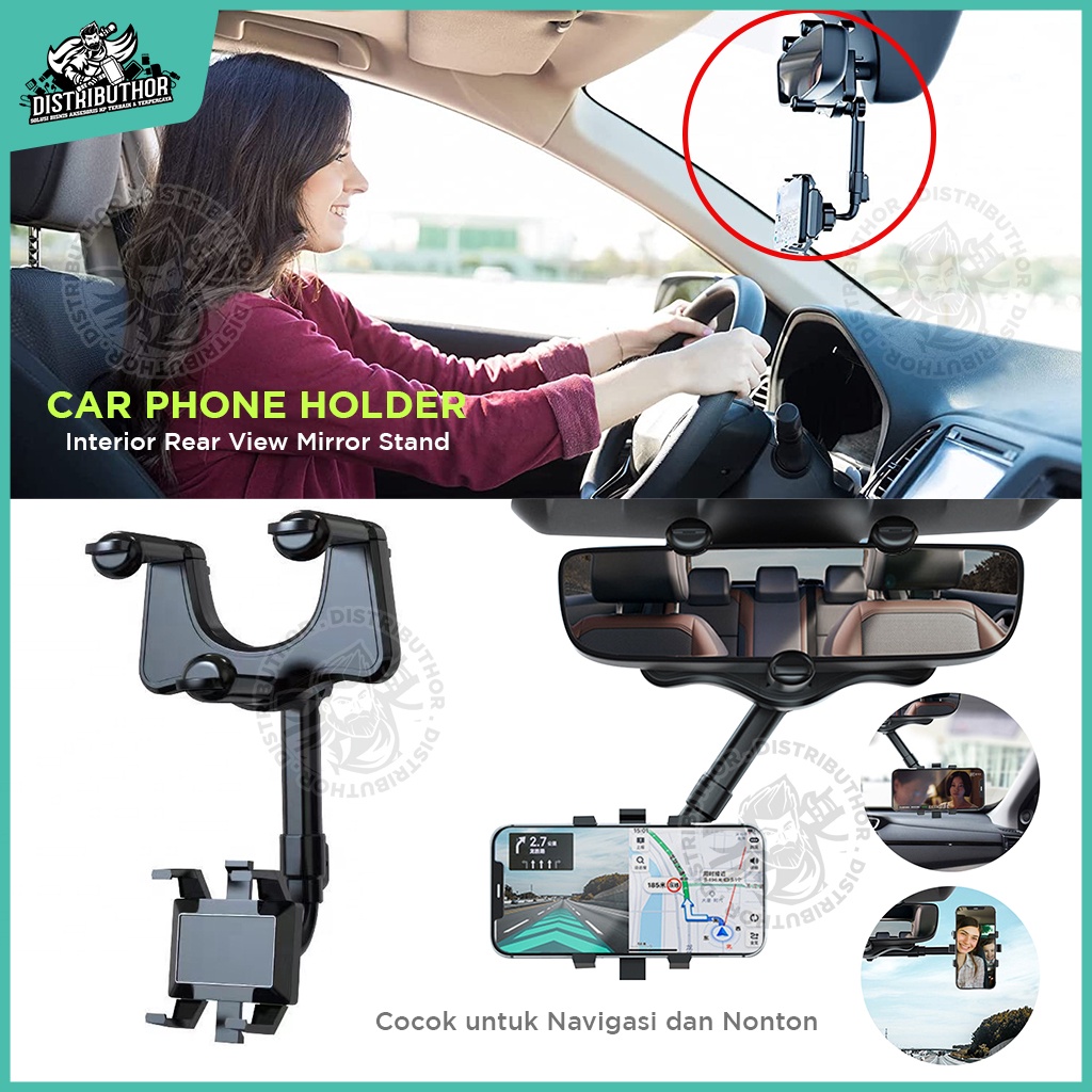 Jual Holder Hp Mobil Dudukan Penjepit Car Handphone di kaca tengah ...