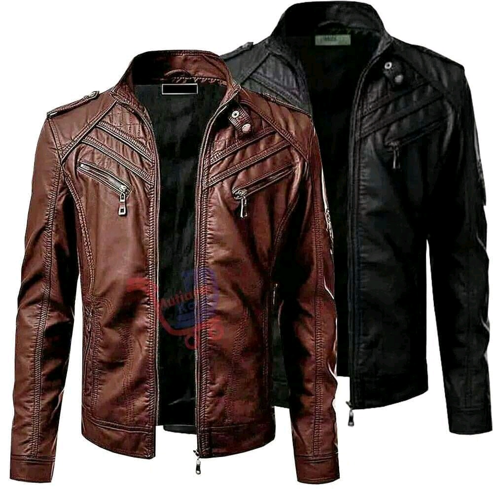 Jual Jaket semi kulit pria terbaru anti air dan angin untuk motor pria ...