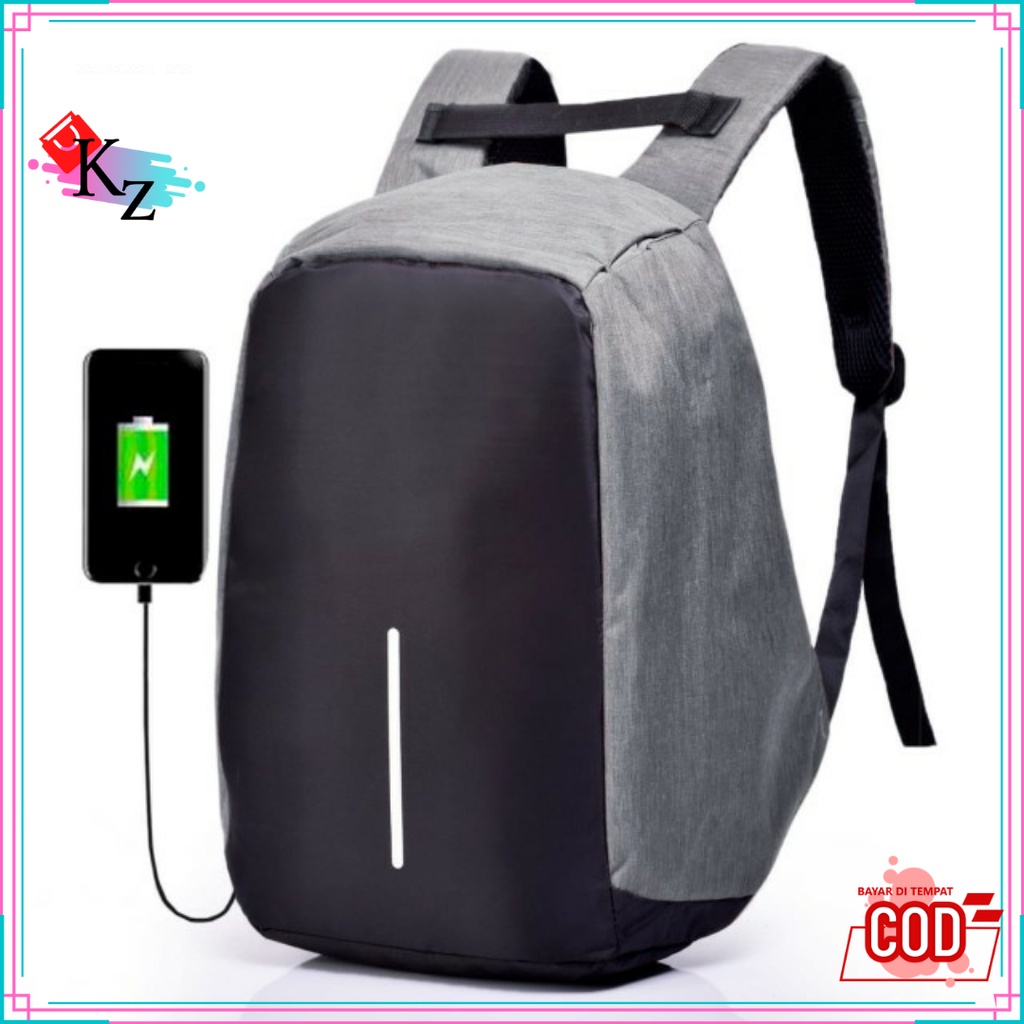 Jual Tas Ransel Backpack Unisex Nilon Anti Maling With USB Port ...