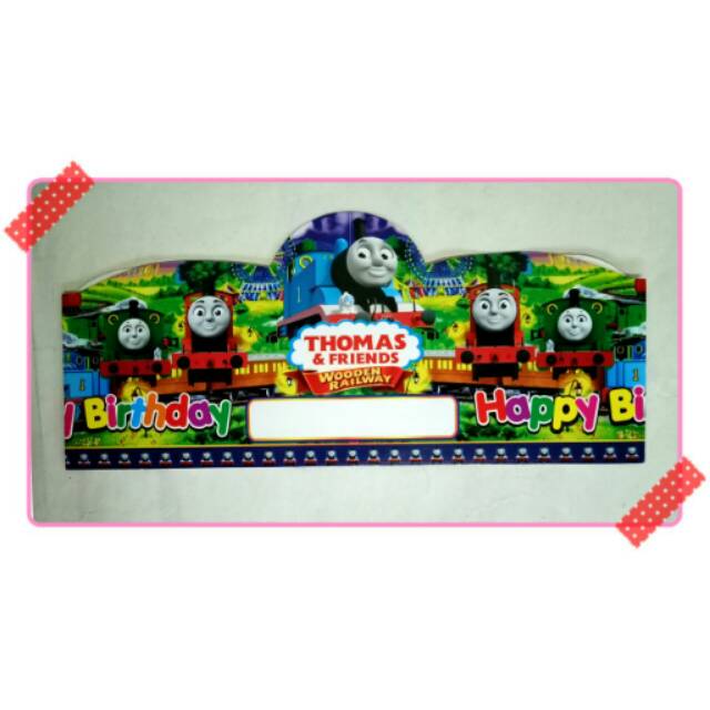Jual Topi ulang tahun lingkar karakter thomas and friends | Shopee ...