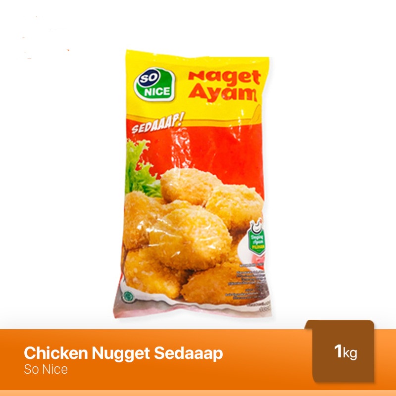 Jual NAGET AYAM SO NICE SEDAP 1000GR CHICKEN NUGGET COIN 1KG HALAL ...