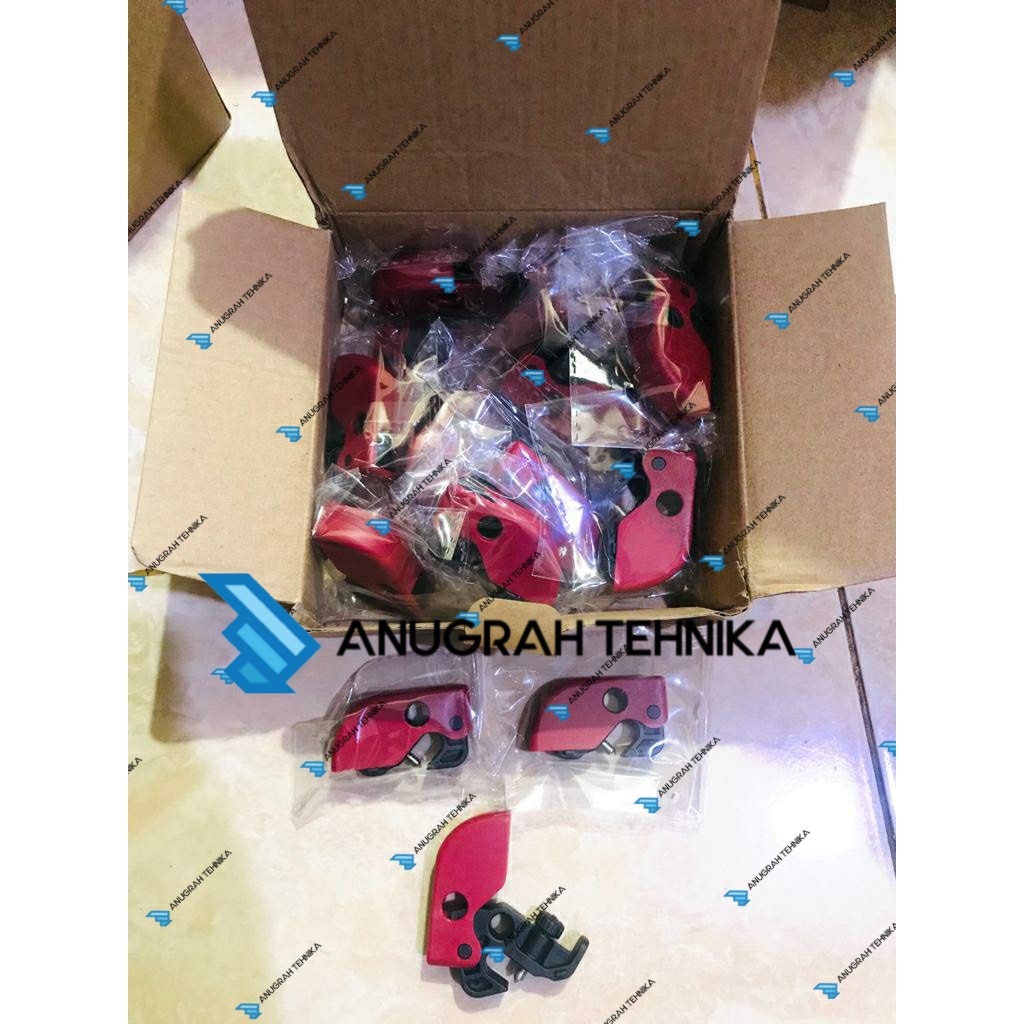 Jual Universal Mini Circuit Breaker Lockout Tagout Beian Lock Merah ...