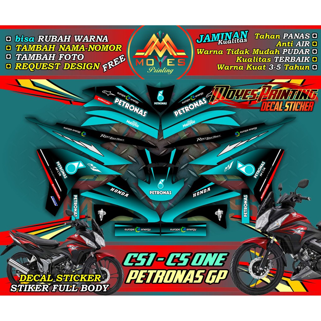 Jual sticker cs1 stiker decal motor cs1 stiker motor csone - petronas ...