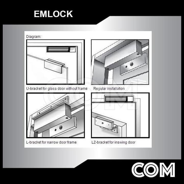 Jual Emlock Magnetic Lock Door With Bracket Zl Emlock 600Lbs | Shopee ...