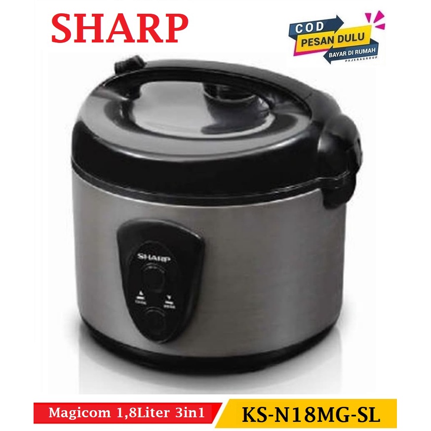 Jual Magic Com Sharp KS-N18MG SL Rice Cooker 1,8Liter Penanak Nasi ...
