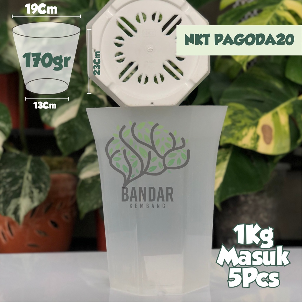Jual Pot Hias Segi 8 NKT Pagoda 20 Cocok Untuk Ruangan Aestetic Bahan ...