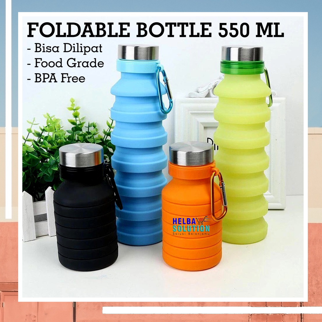 Jual Botol Minum Lipat Spiral 550ml Traveling Sport Sekolah Olahraga ...