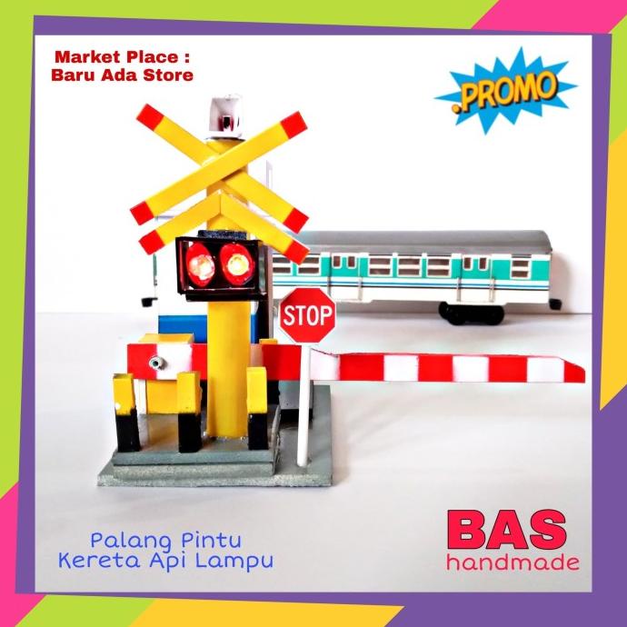 Jual MINIATUR PALANG PINTU KERETA API PJL LAMPU POS PENJAGA MAINAN ...
